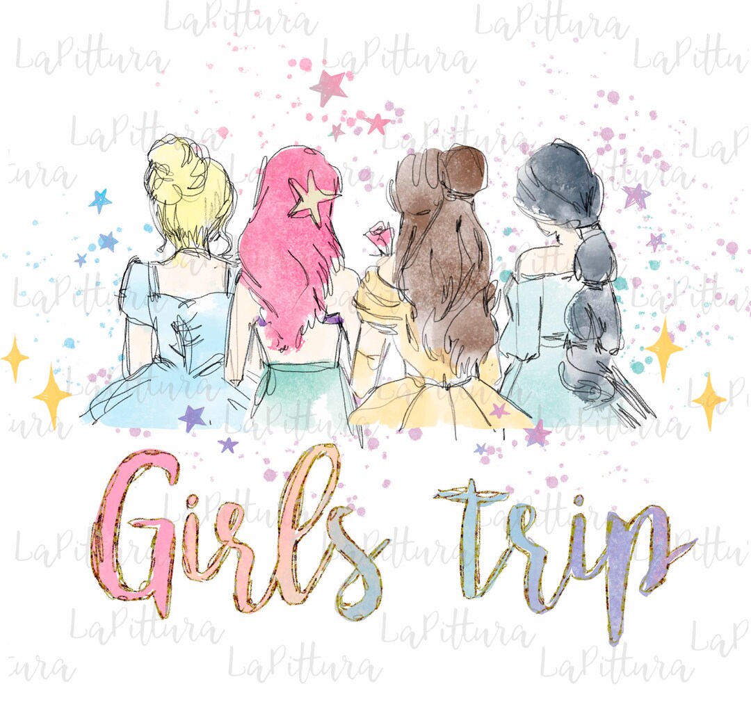 Girls Trip Png, Princess Clipart, All Princess Watercolor Princess PNG ...