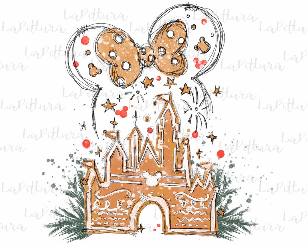 Watercolor Christmas PNG Castle Clipart Printable Digital Download - Etsy