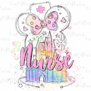Nurse Sublimation PNG Castle, Watercolor Nurse Life Png Clipart ...