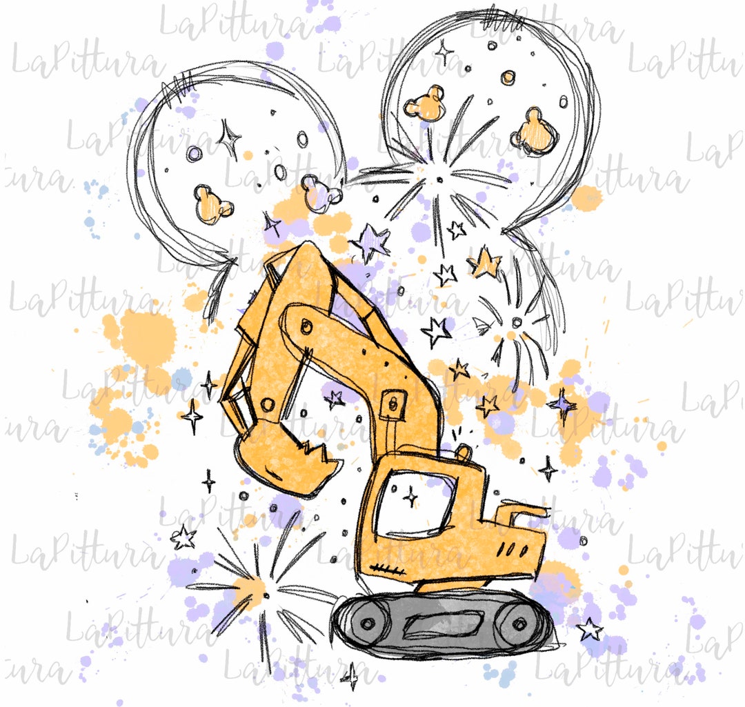 Excavator Digital Download, Excavator Clipart, Excavator Shirt PNG ...