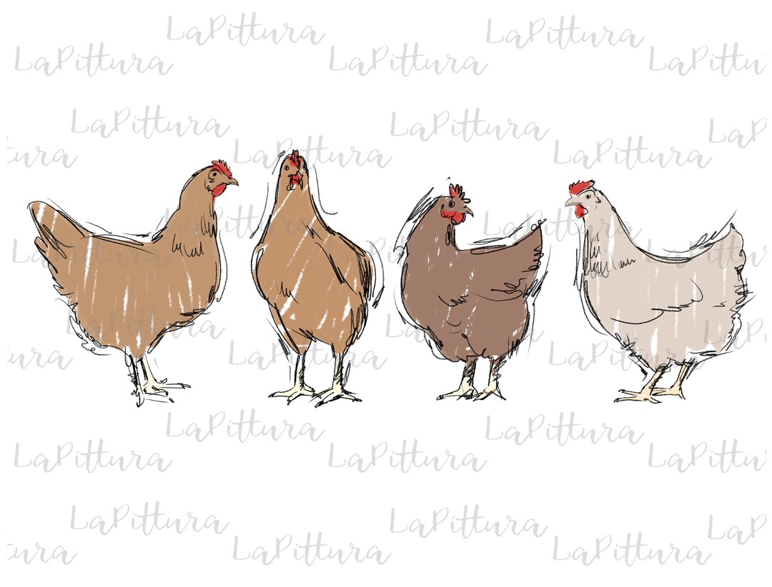 Chickens Png, Farm Clipart, Chickens Clip Art, Printable Digital ...