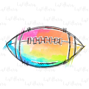 Rainbow Football, Football Ball, Football Png Clipart Printable Digital ...