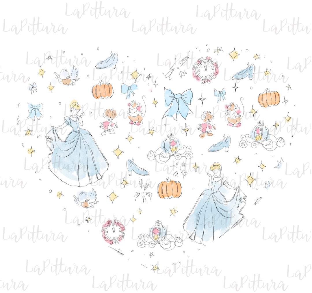 Princess Heart Png, Princess Clipart, Printable Digital Download - Etsy