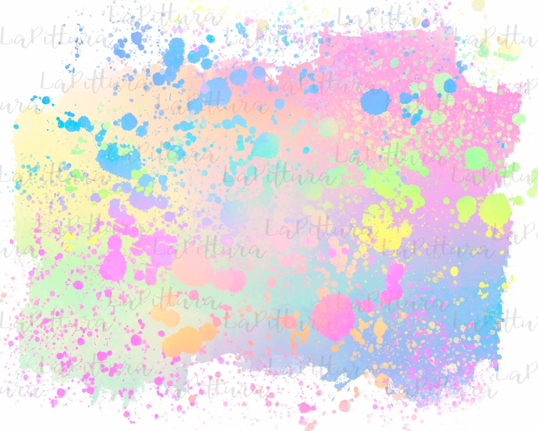 Clipart Rainbow Background Png, Rainbow Splatter, Watercolor Rainbow ...