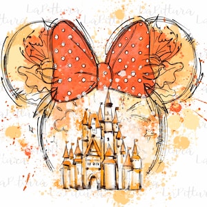 Fall Castle Doodles Watercolor Doodle PNG Pumpkin Png Hello - Etsy