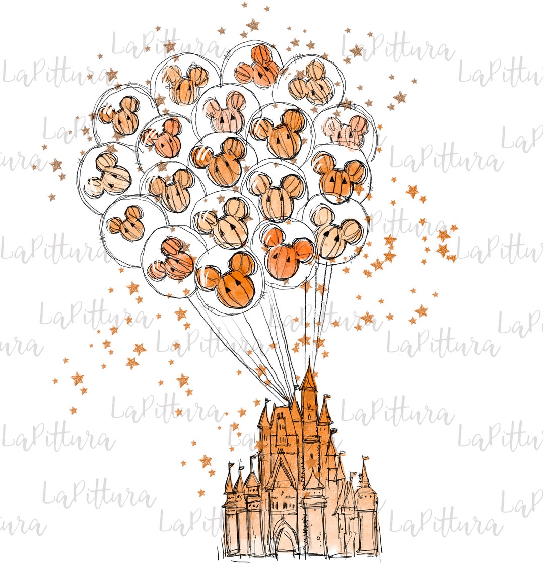Fall Castle Doodles Watercolor Doodle PNG, Pumpkin Png , Hello Fall Y ...