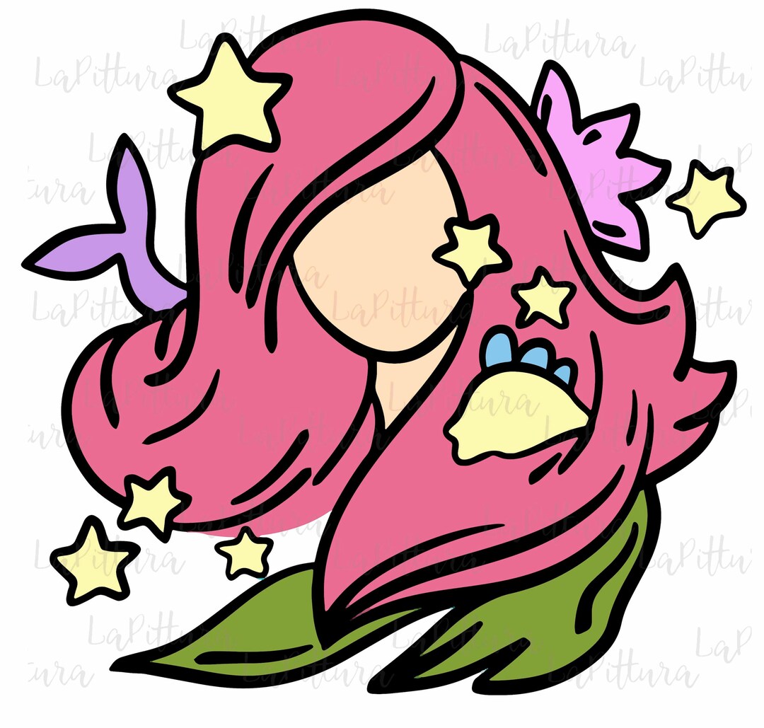 Mermaid Svg, Mermaid Svg File, Mermaid Png, Printable Digital Download ...