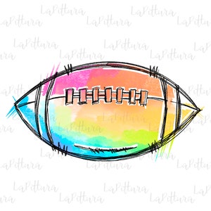 Rainbow Football, Football Ball, Football Png Clipart Printable Digital ...