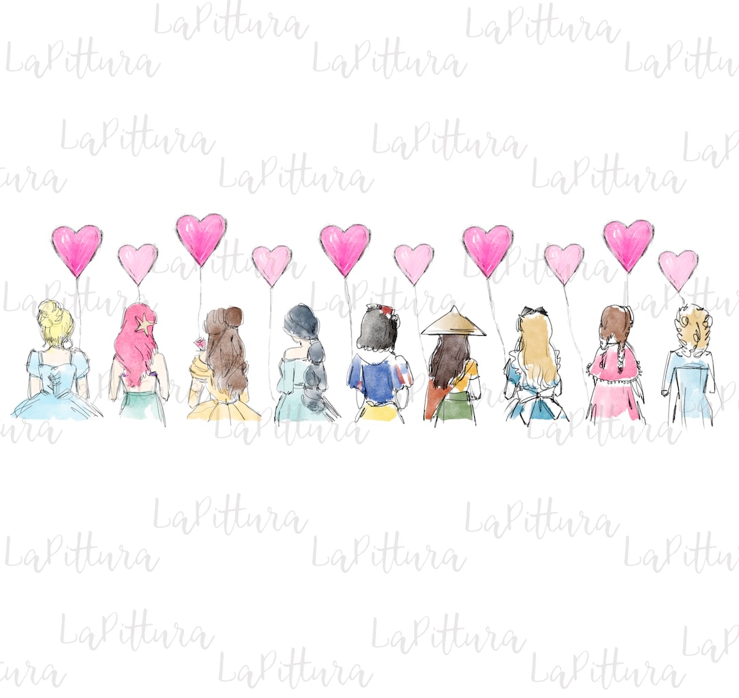 Princess Png, Valentine's Day Png Bundle, Clipart Printable Digital ...