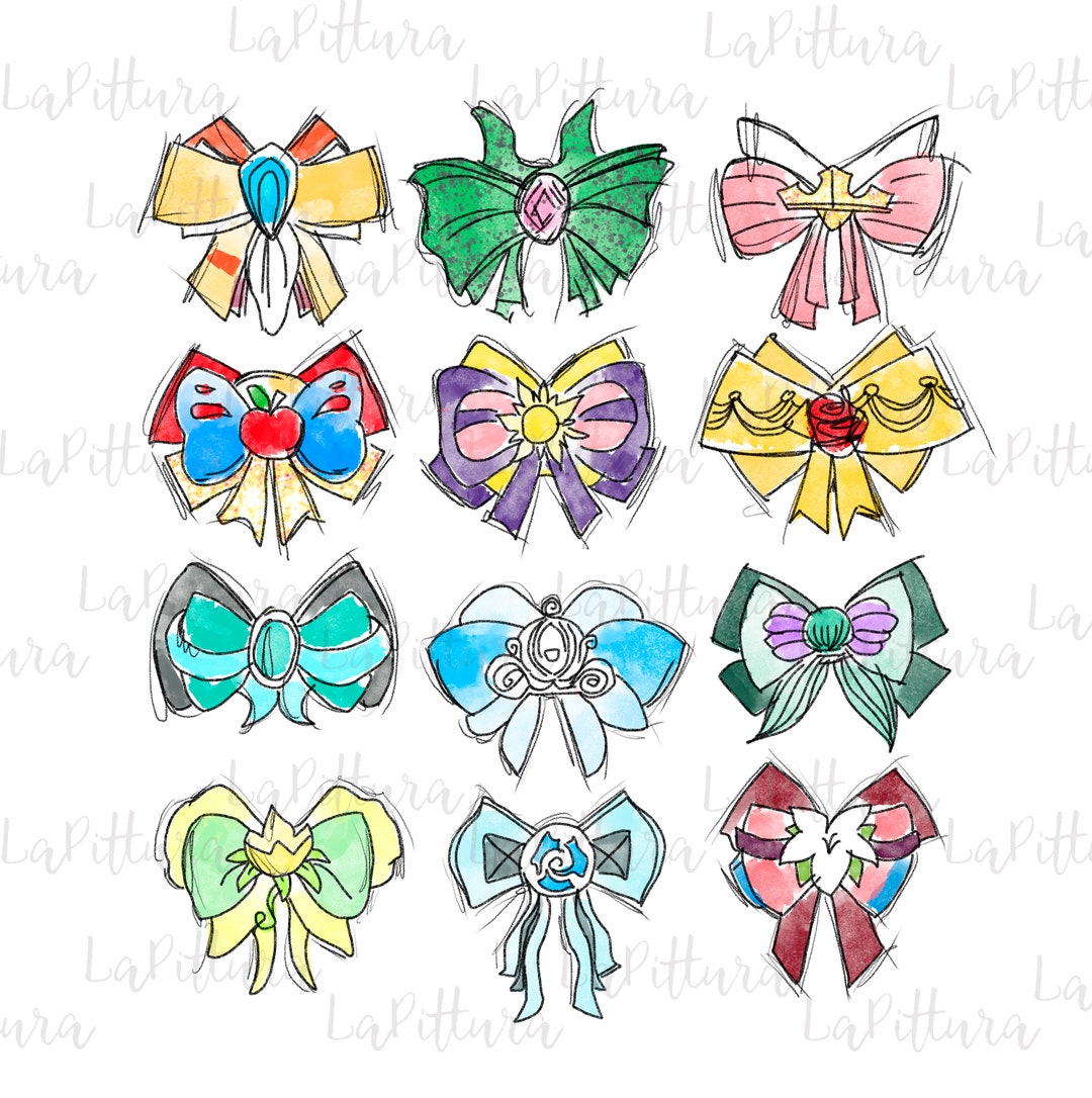 Bows Png, Princess Clipart, Princess Bows Printable Digital Download - Etsy
