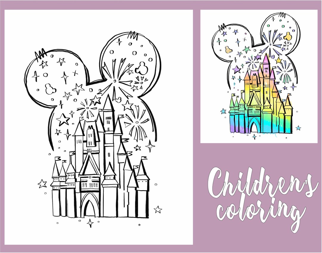 Coloring Pages Digital Castle, One Line Castle Png, Castle Pdf, Clipart ...