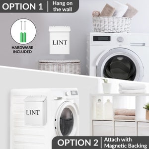 Calindiana Magnetic Lint Bin – Laundry Room Organization & Dryer Lint ...