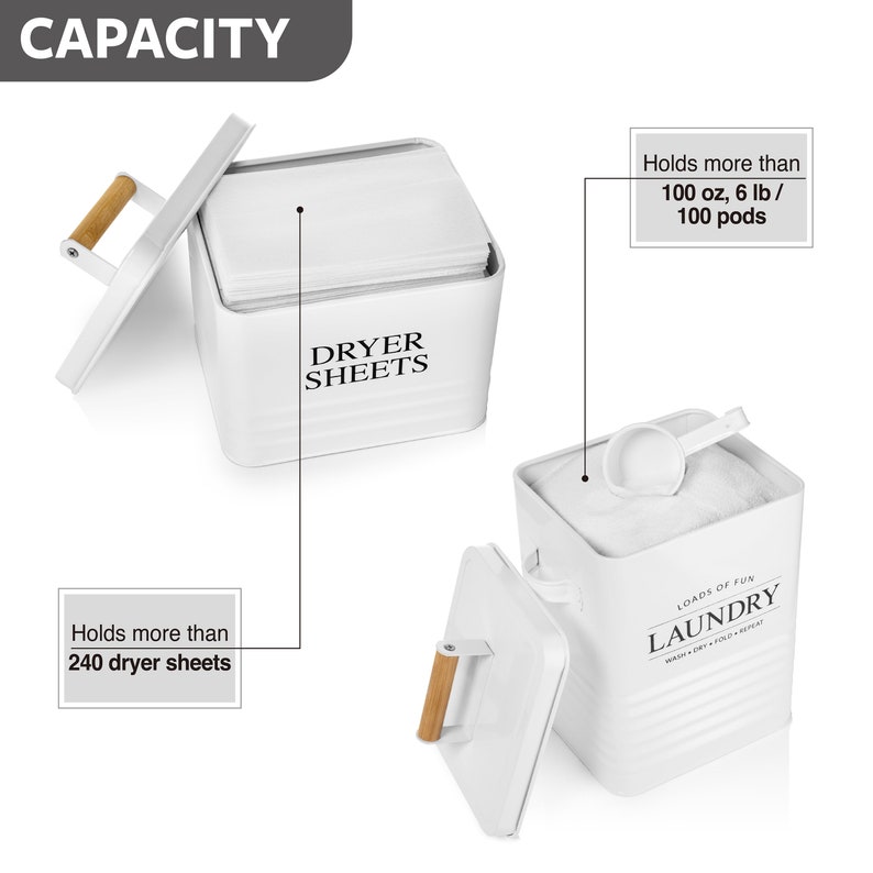 Laundry Room Organization Bundle – Modern Farmhouse Magnetic Lint Bin ...