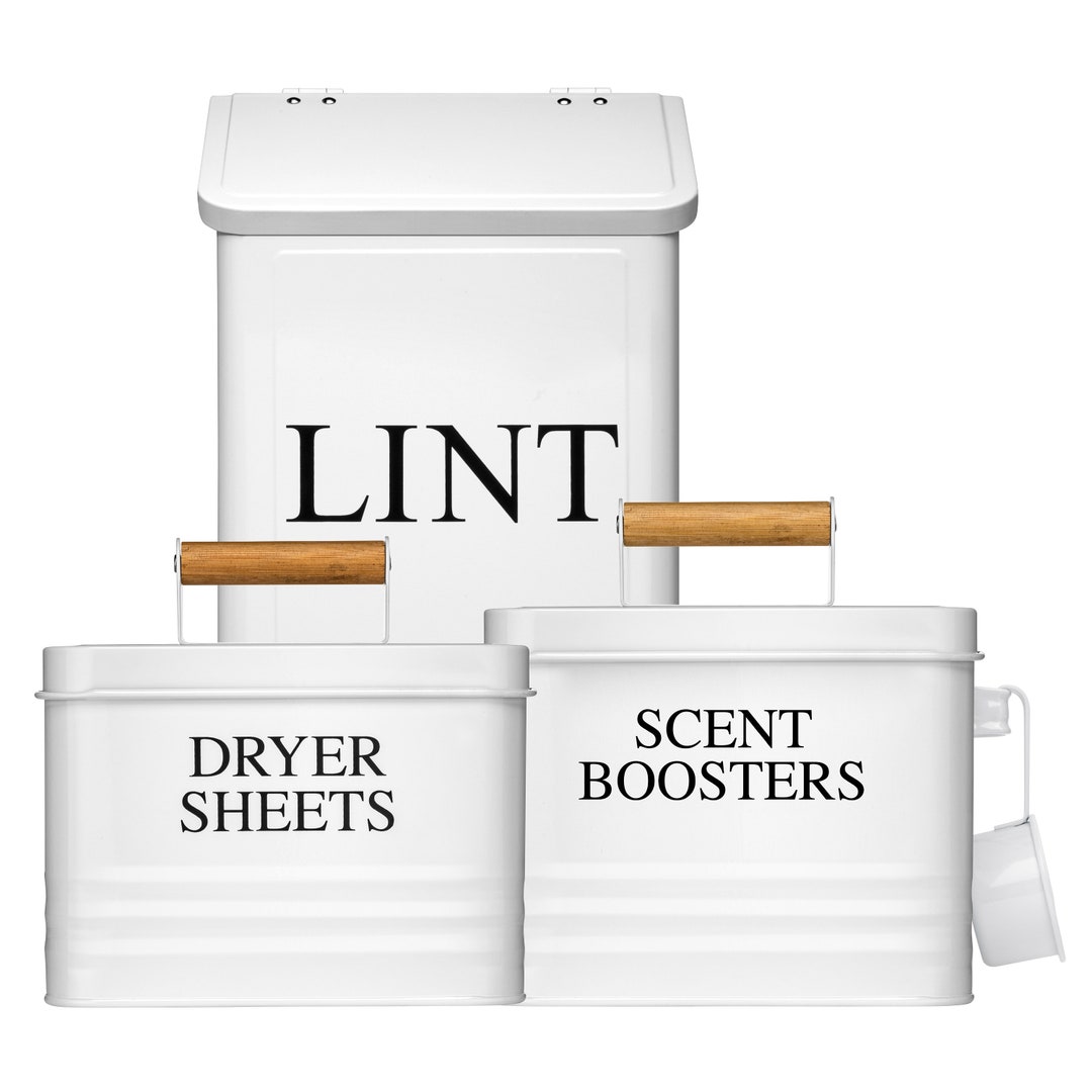 Laundry Room Organization Bundle – Modern Farmhouse Magnetic Lint Bin ...