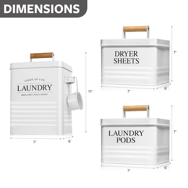 Laundry Room Organization Bundle – Modern Farmhouse Laundry Powder ...