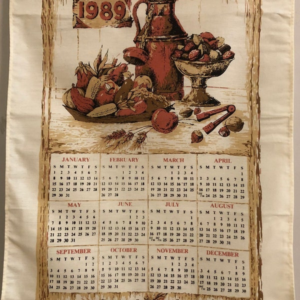 1989 Calendar - Etsy