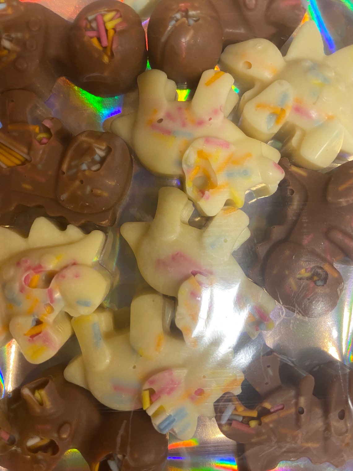 Milk and White Chocolate Dinosaurs Made with Finest Callebaut | Etsy