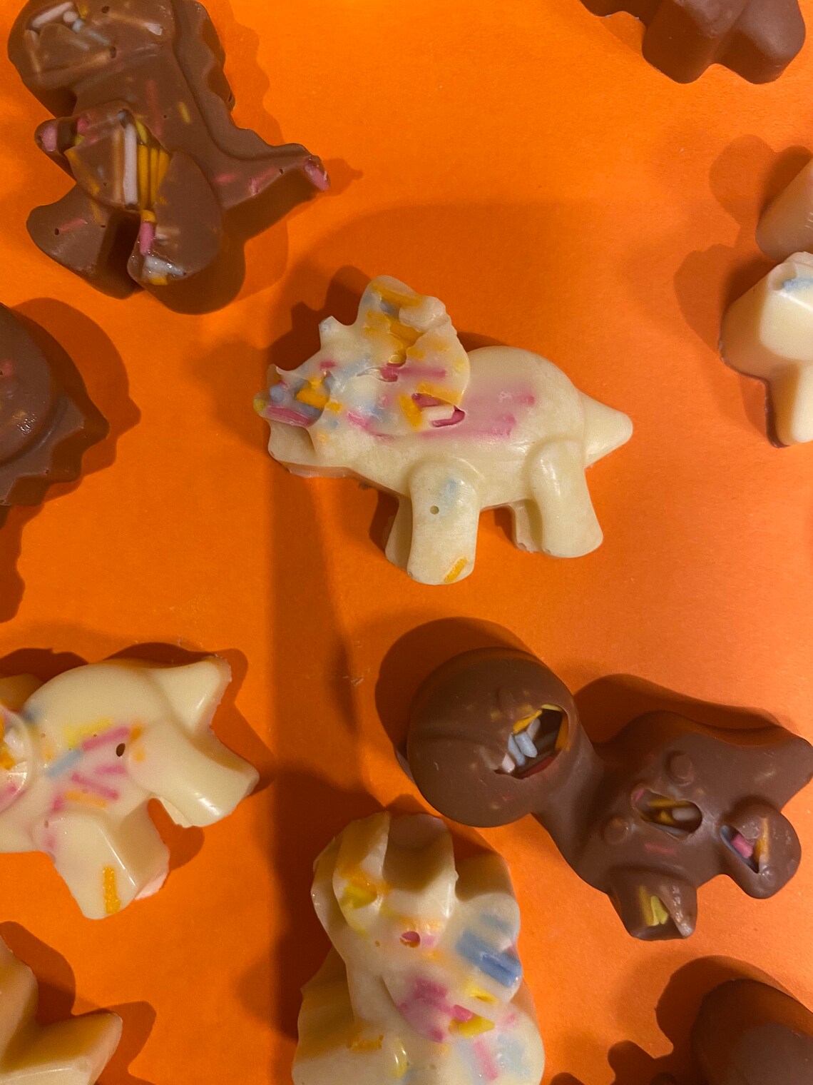 Milk and White Chocolate Dinosaurs Made with Finest Callebaut | Etsy