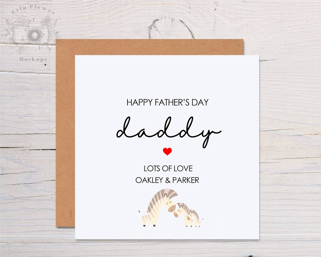 Happy Fathers Day Daddy Granda Gramps Dad Love From the Kids - Etsy