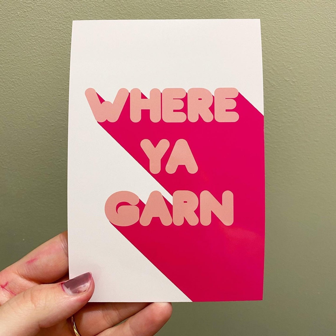 Where Ya Garn Cumbrian Dialect Slang Funny Local Print Marra - Etsy