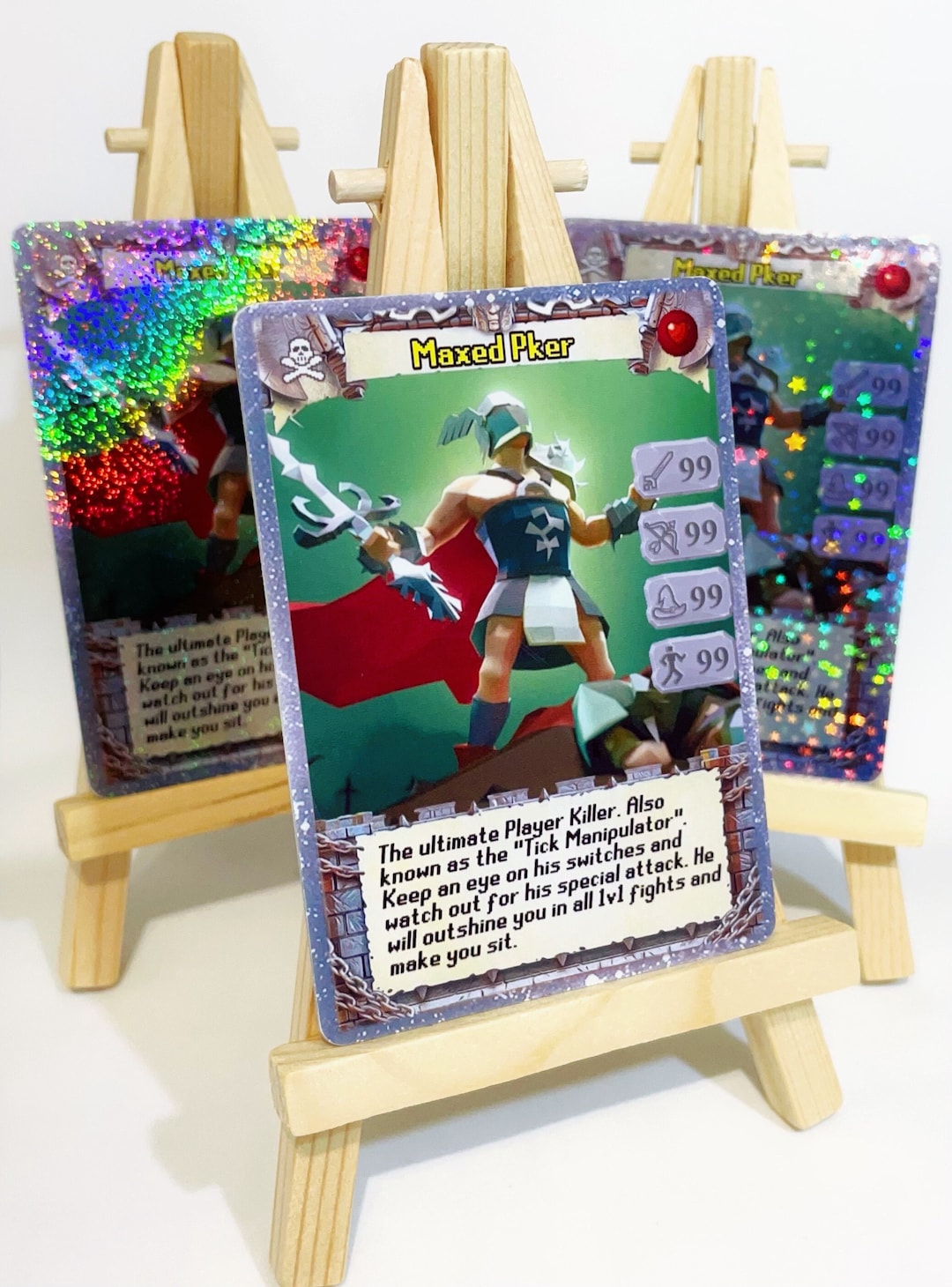 Runescape Trading Card Maxed Pker Custom Personalized Happy - Etsy