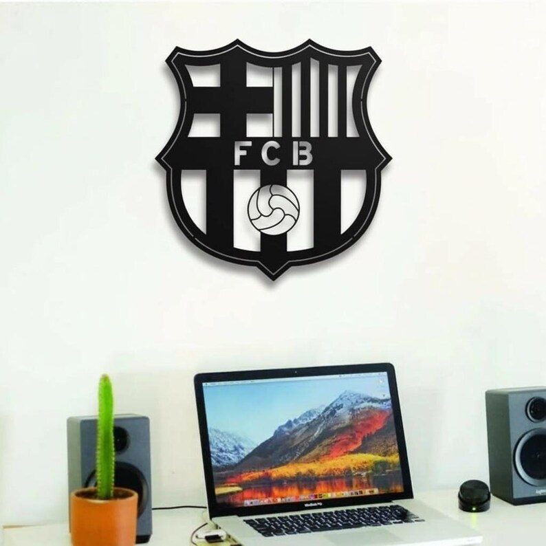 Laser Cut FC Barcelona Logo Wall Art SVG DXF Cdr | Football Crest Cnc ...