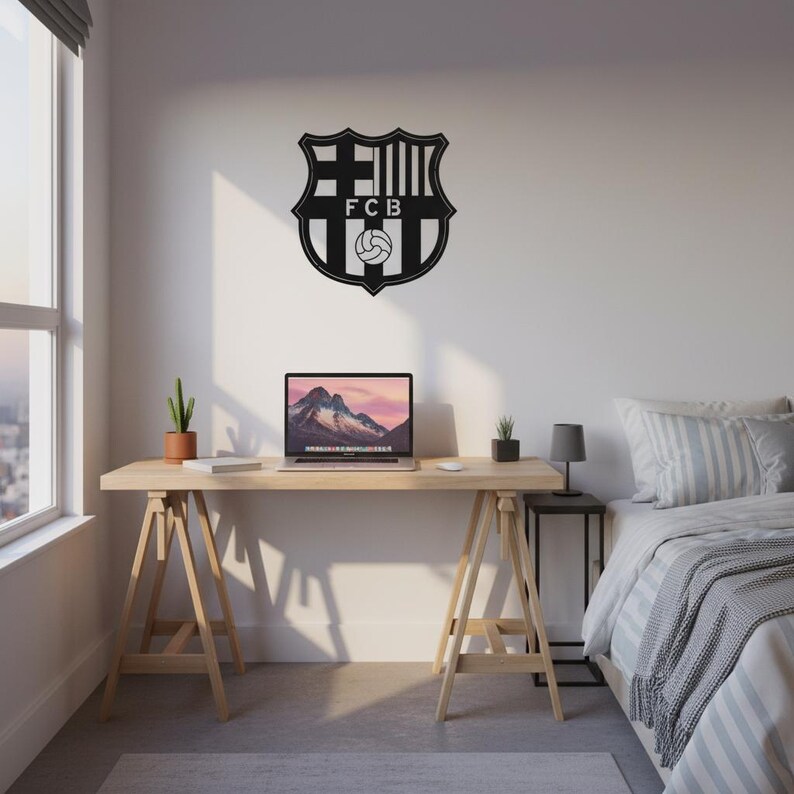 Laser Cut FC Barcelona Logo Wall Art SVG DXF Cdr | Football Crest Cnc ...