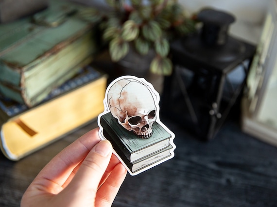 Skull Sticker Art Skull Decor Halloween Stickers Vinyl | Etsy