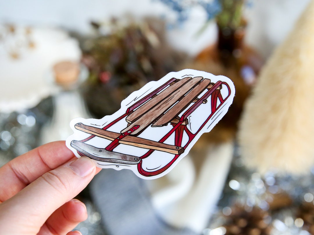 Flyer Sled Sticker, Winter Sticker, Sledding Decor, Journal ...