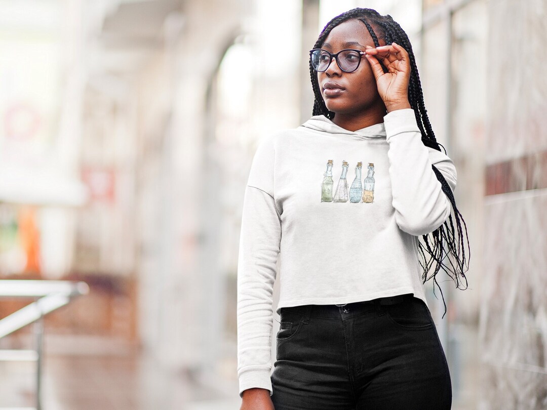 Unlabeled Pride Flag Cropped Hoodie, Pride Crop Top, Subtle Unlabeled ...