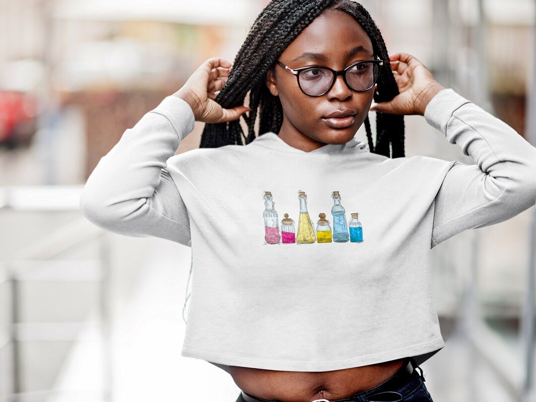 Panromantic Pride Flag Cropped Hoodie,pride Crop Top,subtle Panromantic ...