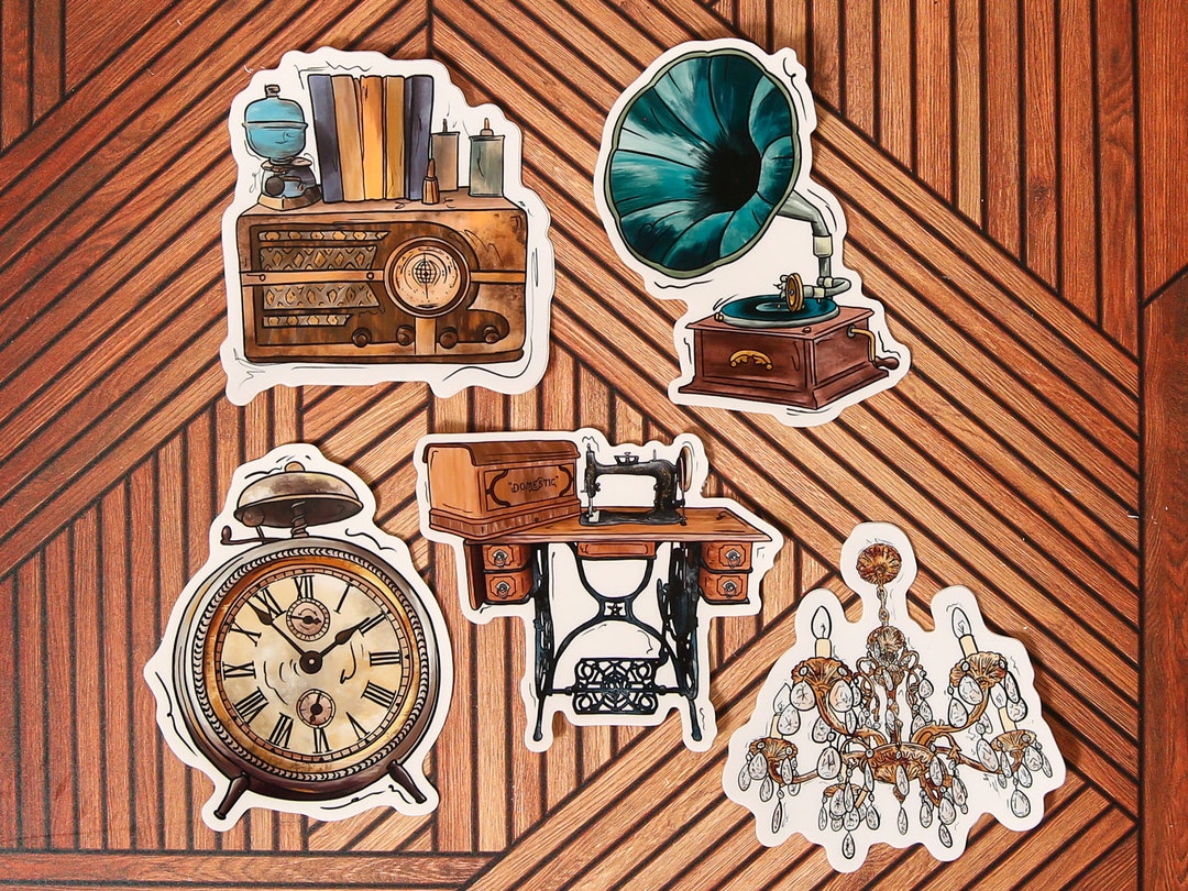 Vintage Sticker Pack, Vintage Stickers for Scrapbook, Antique Decor ...