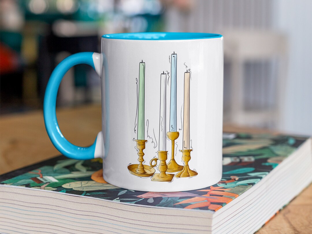 Unlabeled Pride Candlesticks Mug, Subtle Pride Decor, Unlabeled Flag ...