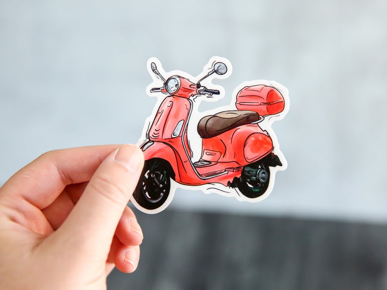 Vespa Sticker Vespa Scooter Sticker Vintage Vespa Sticker - Etsy