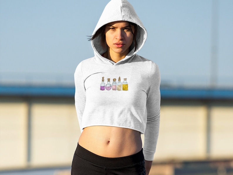 Trixic Pride Flag Cropped Hoodie Pride Crop Top Subtle - Etsy