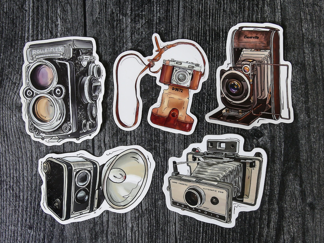 Antique Camera Sticker Pack, Vintage Camera, Photography Sticker, Photo ...