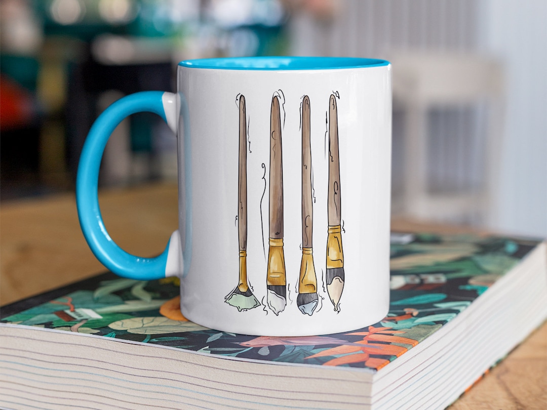 Unlabeled Pride Paint Brushes Mug, Subtle Pride Decor, Unlabeled Flag ...