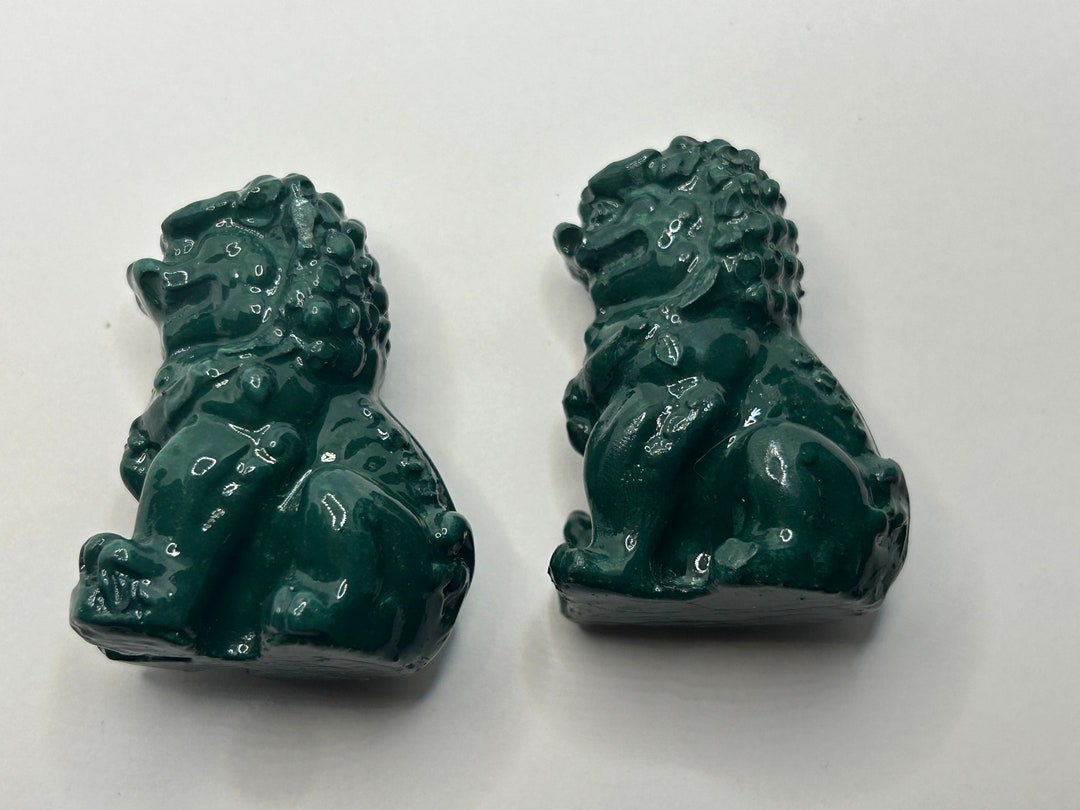 Small Fu Dog Statues, Black Fu Dog Figurines, Mystical Guardian Statues ...