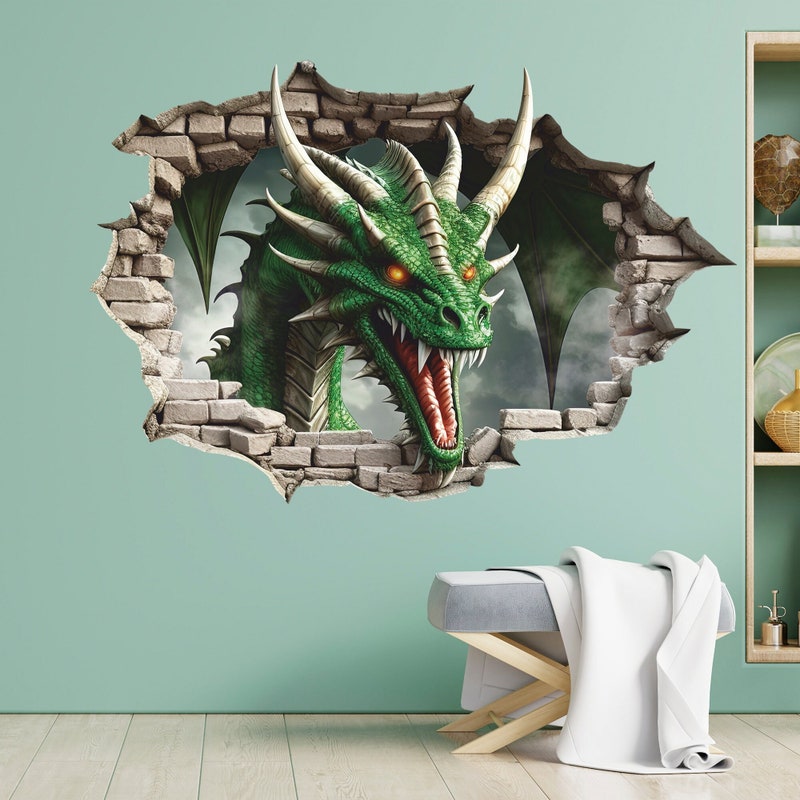 Wall Decal Dragon - Etsy