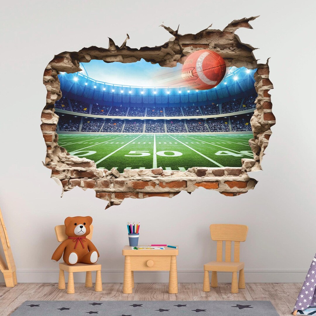 American Football Stadium Wall Decal: Sport Wall Art - Etsy