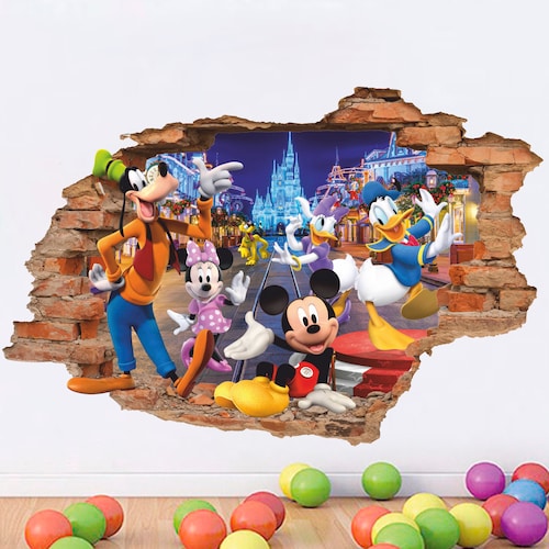 Cartoon 3D Wall Decal Car Wall Sticker Removable Vinyl - Etsy