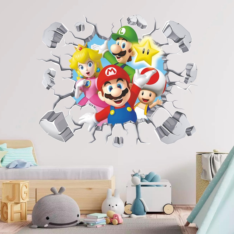 Mario Wall Decal - Etsy