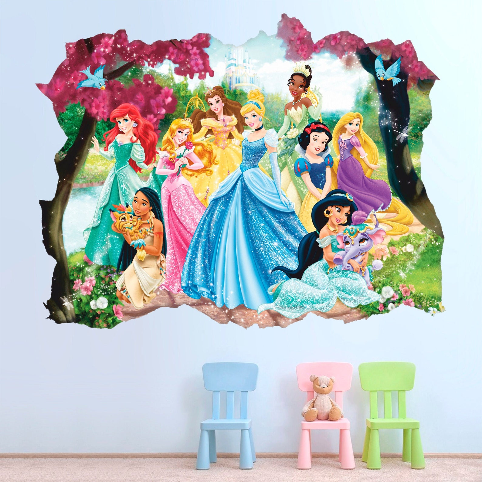 Princess Wall Decal Wall Sticker Removable Vinyl Sticker - Etsy