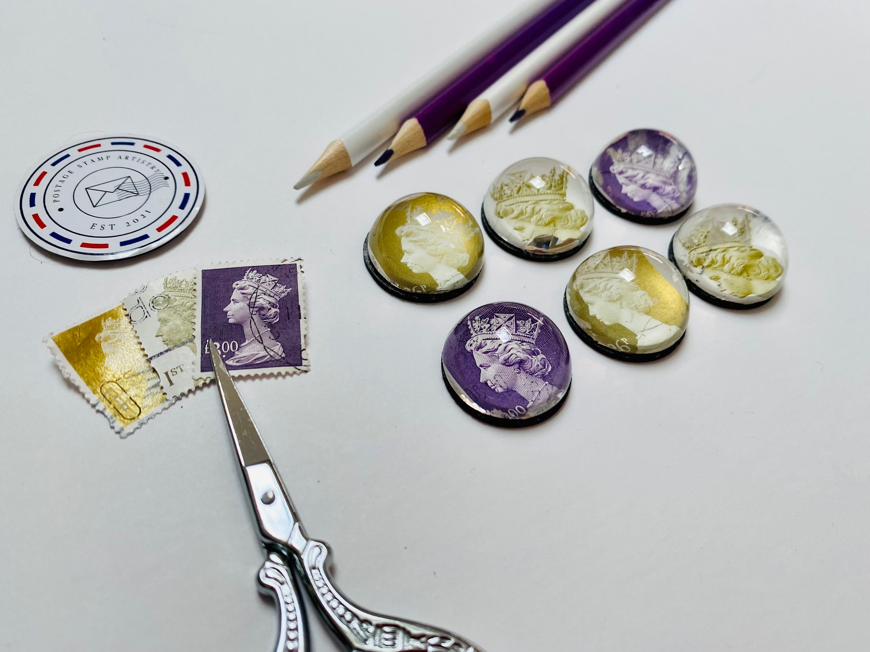 6 Pack GB Stamps Fridge Magnets/vibrant Colours/noticeboard or - Etsy UK