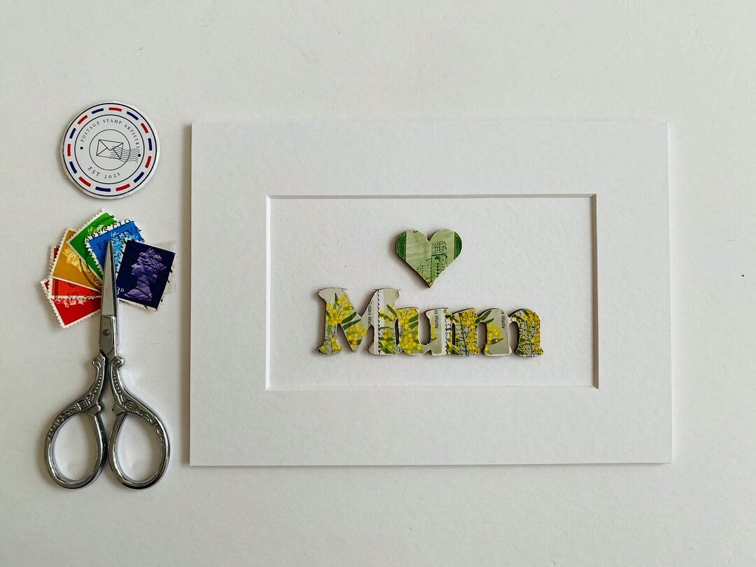 Postage Stamp Mum Art/mother Mummy Mom Mama/mothers - Etsy