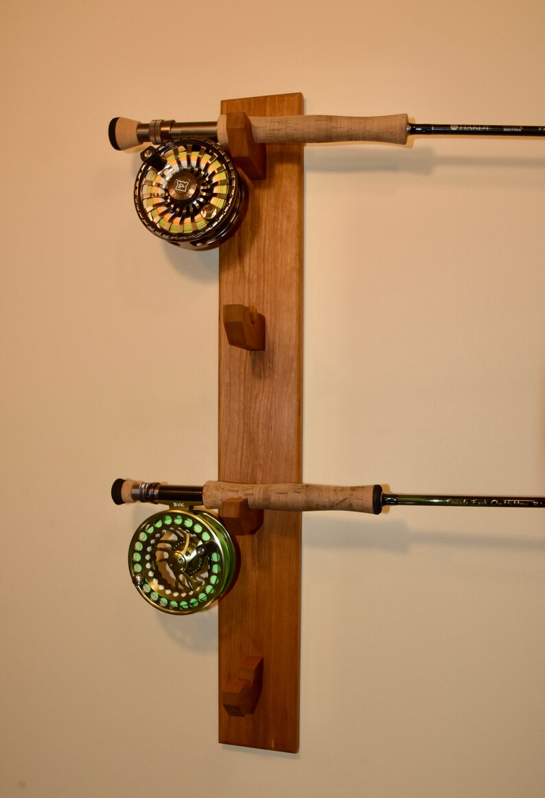 Fly Rod Rack Fishing Rod Rack Solid Hardwood - Etsy