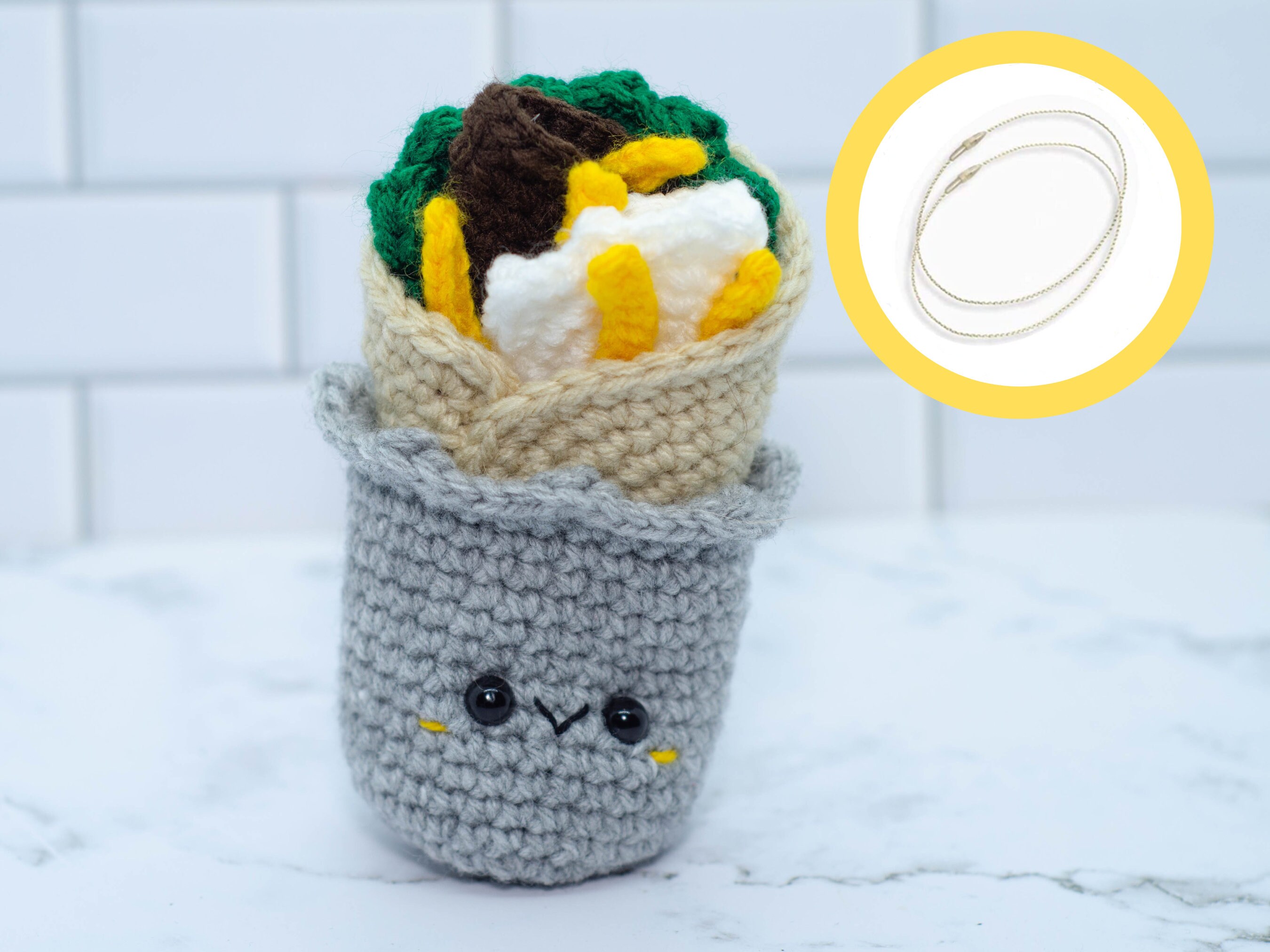 Crochet Burrito Custom cute takeout original amigurumi fil - Etsy France
