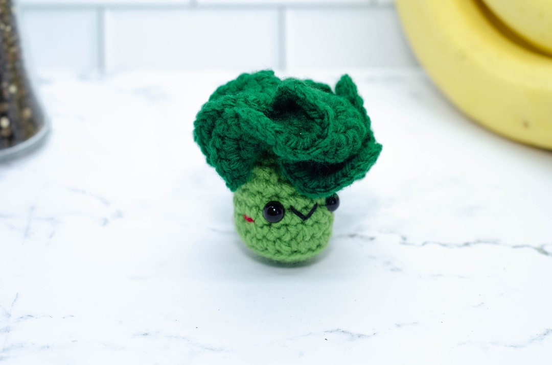 Crochet Broccoli Cute Doll Adorable Happy Tree Plush Toy Pretend ...