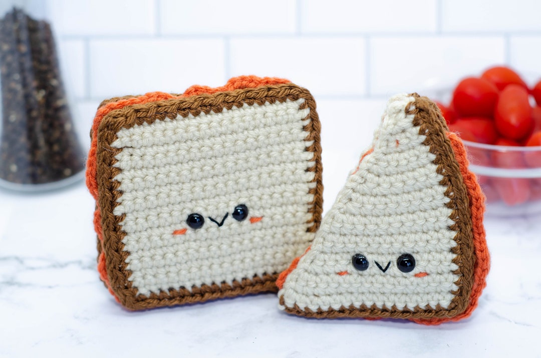 Crochet Grilled Cheese Sandwich Cute Handmade Bread Amigurumi Sammie ...