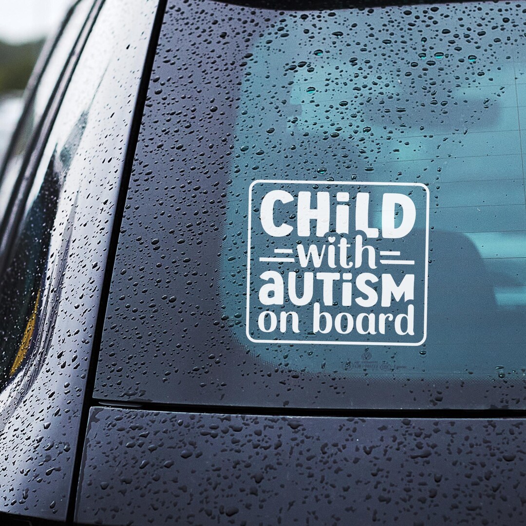 Child With Autism on Board Car Decal – Awareness Vinyl Sticker for ...